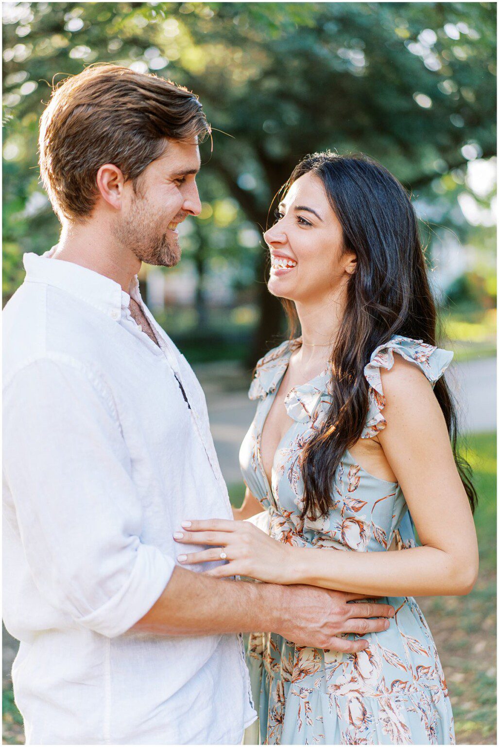 Lifestyle Engagement Session at Home in Houston Texas